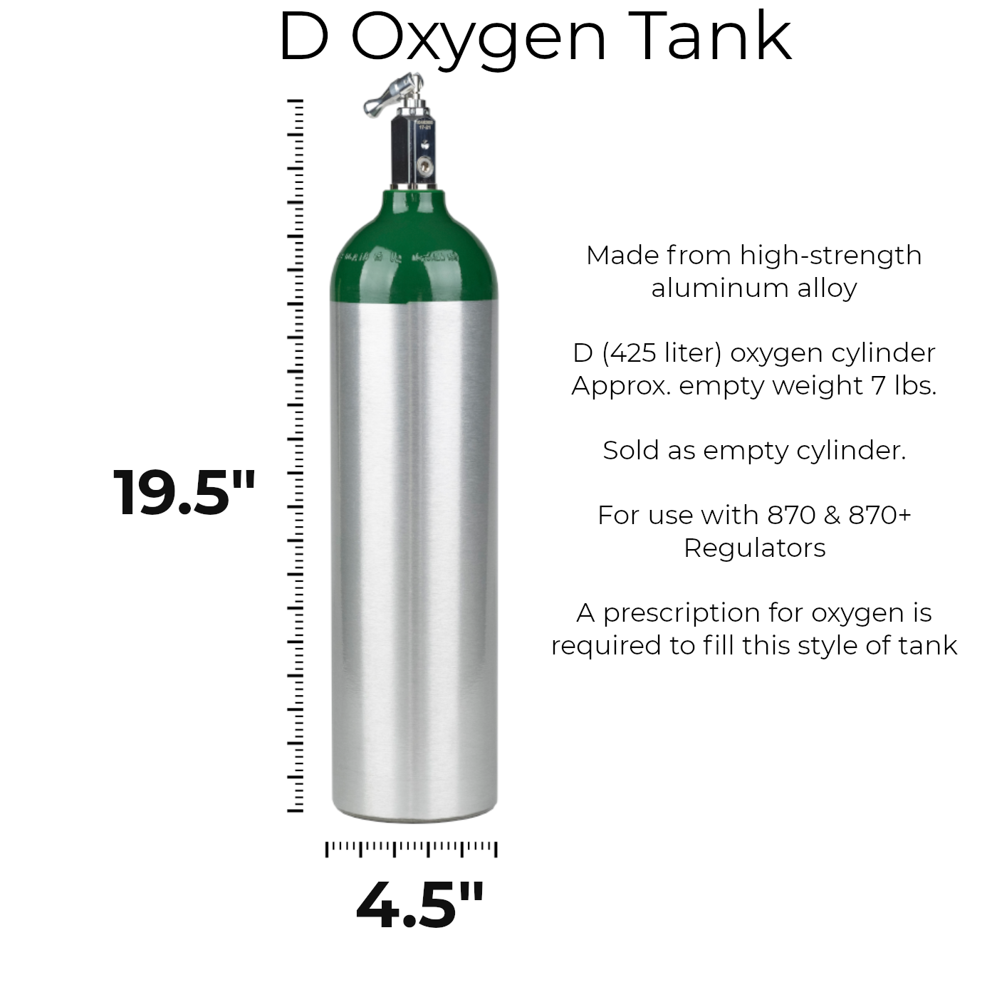 Oxygen Tank Sizes TurboTorch Oxygen Cylinder 20 Cubic Foot (R)